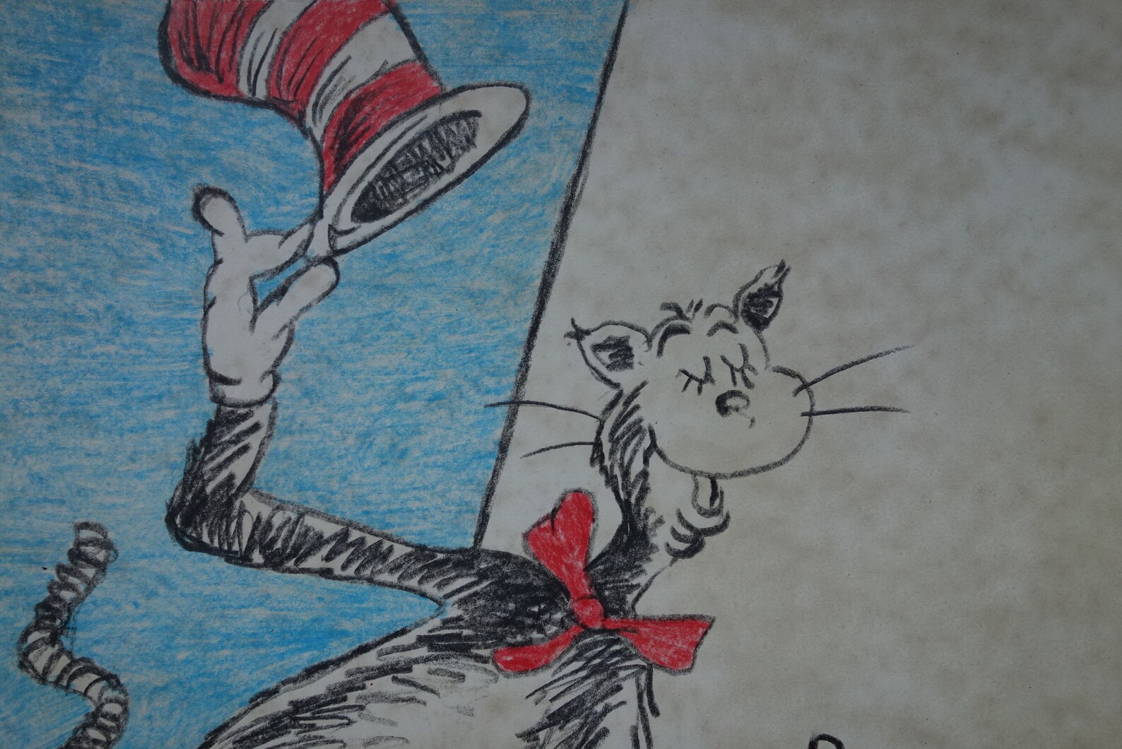 Vintage Cartoon Walt Disney Character Study Drawing Cat | Etsy