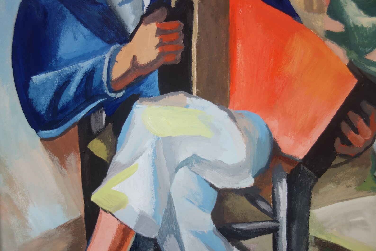 Fine French Cubism Picasso Era Original Figurative Portrait Painting ...