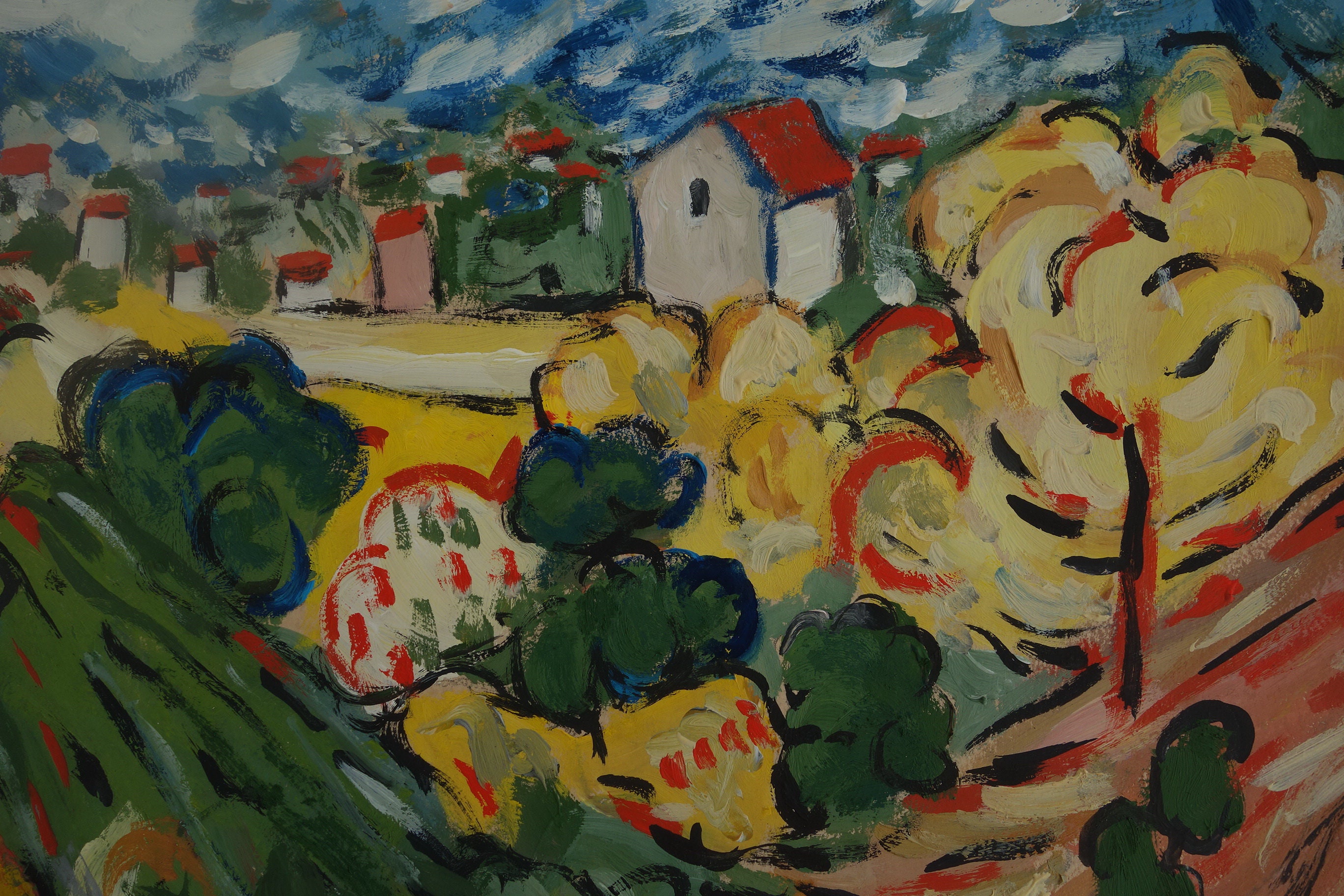 Fine French Fauvism, Matisse, Derain Era Original Landscape Painting ...