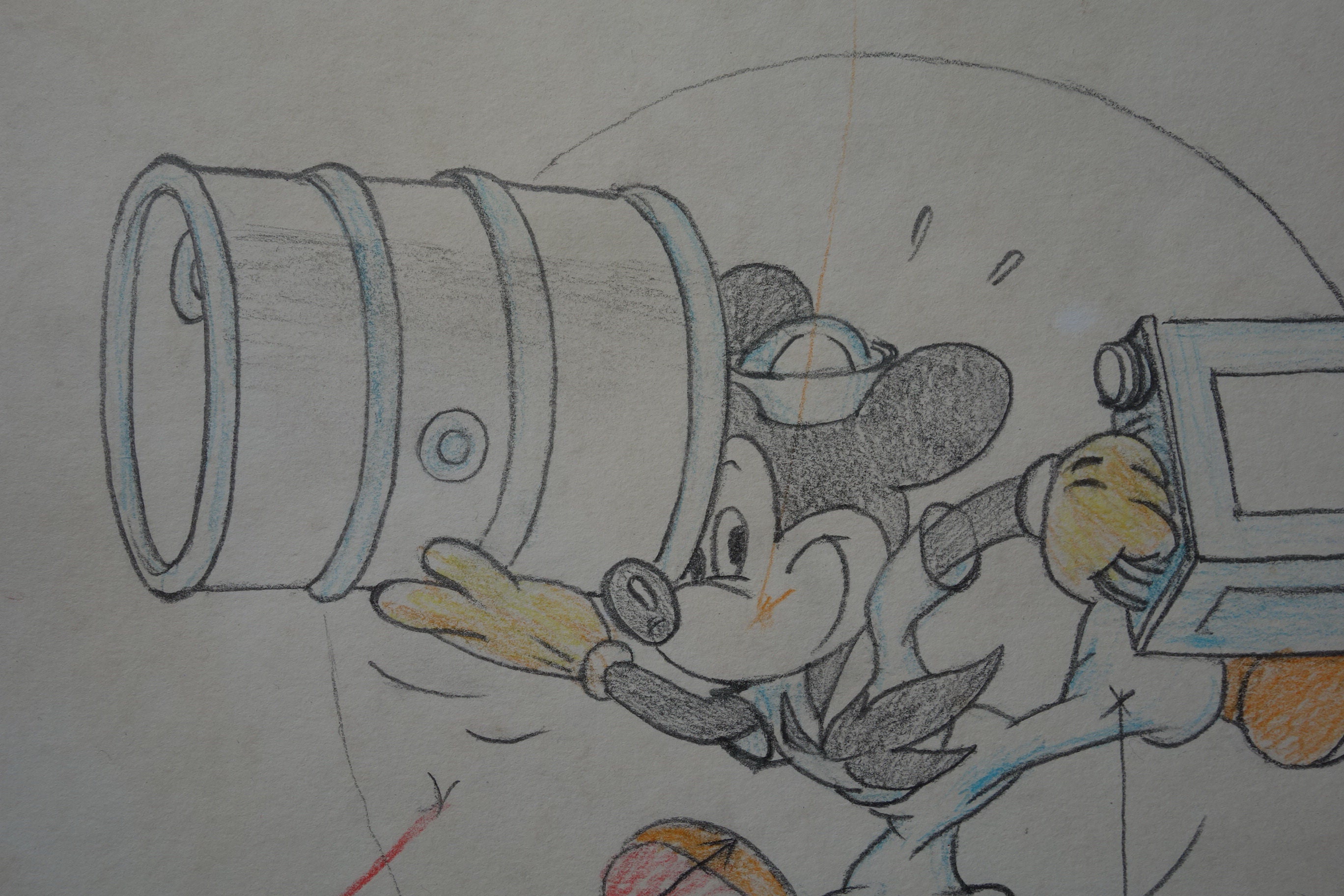 Vintage Cartoon Walt Disney Mickey Mouse Study, Drawing - Etsy