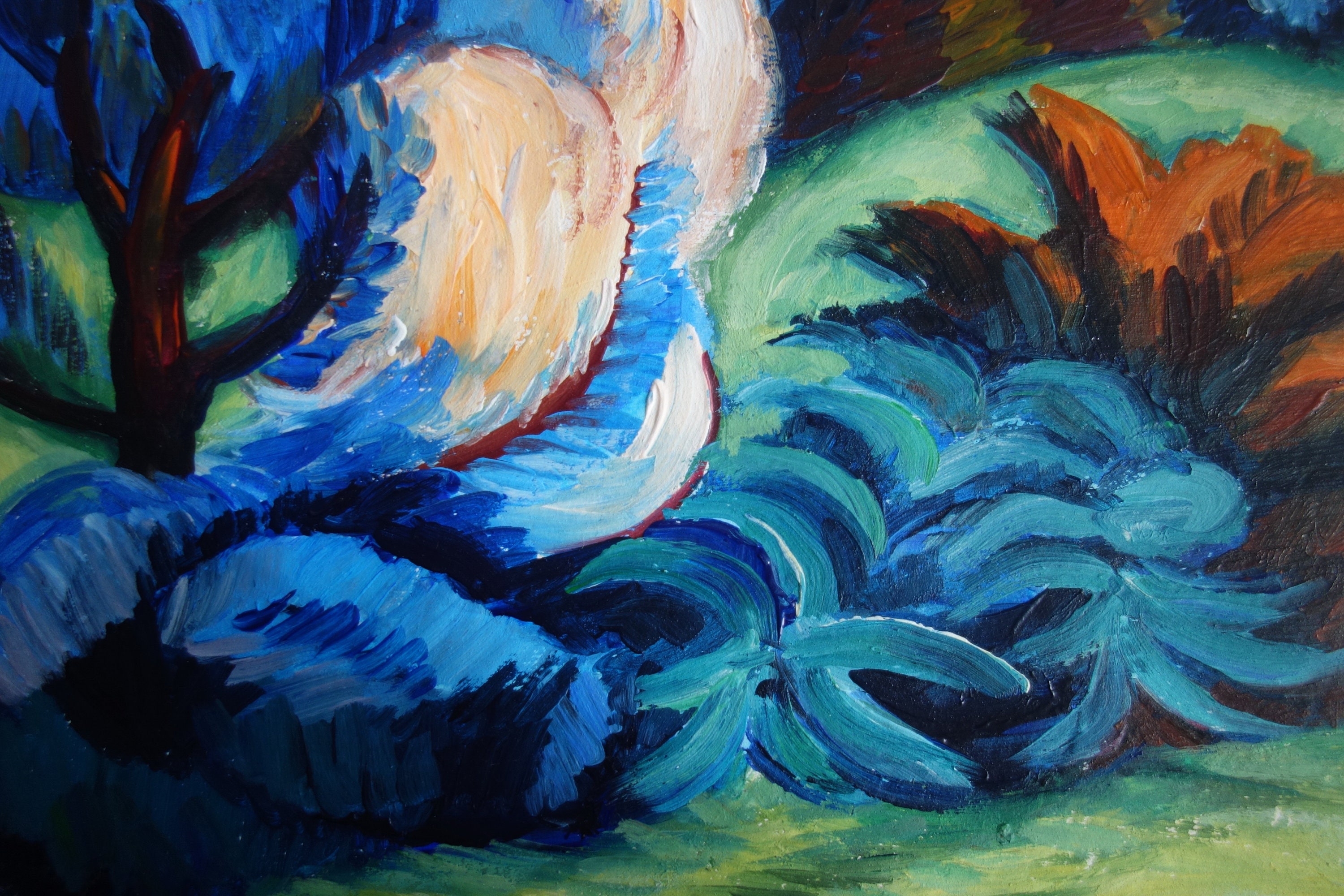 Fine French Cubism Picasso Era Original Nature Landscape Painting ...