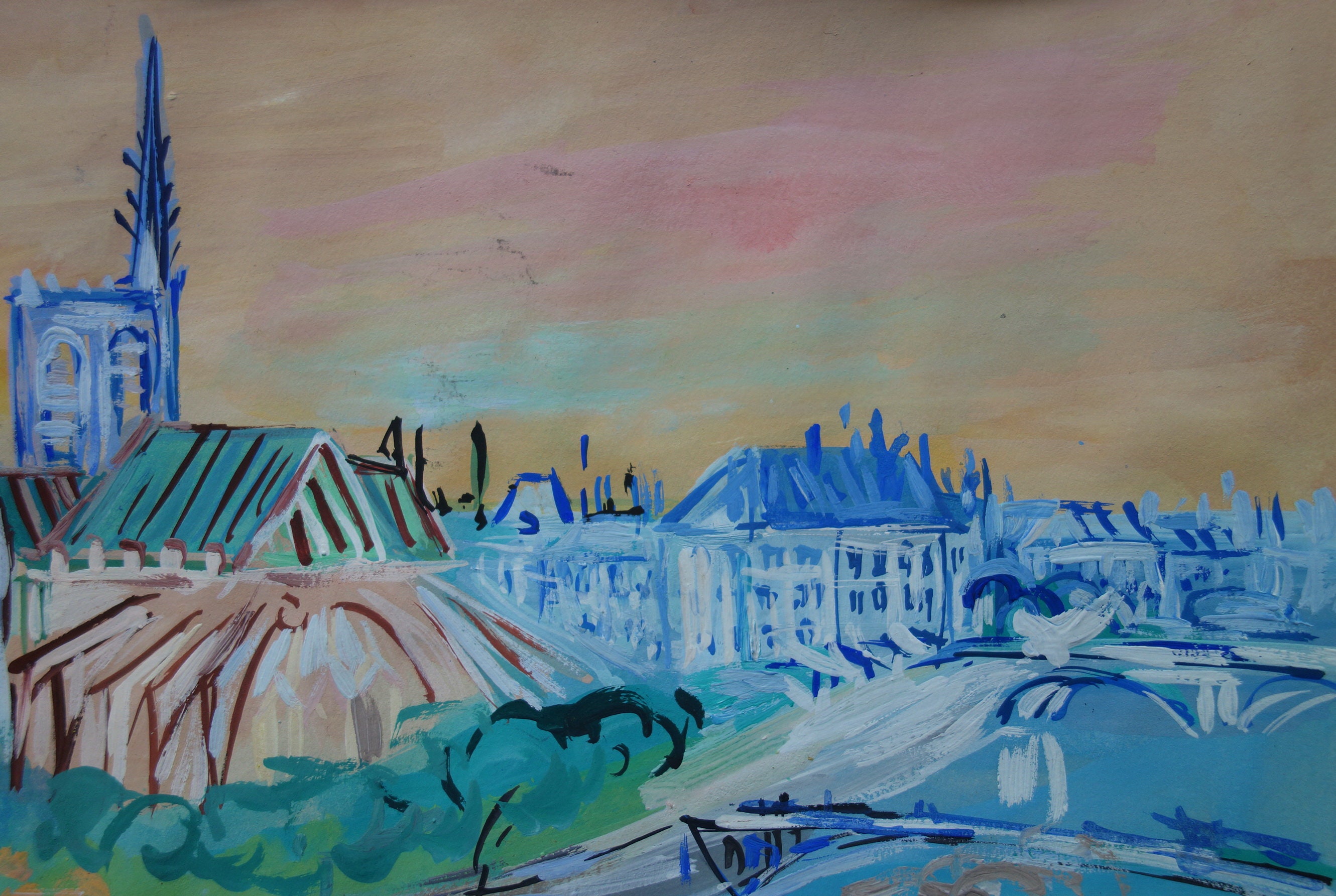 Fine French Fauvism, Matisse, Derain Era Original Landscape Painting ...