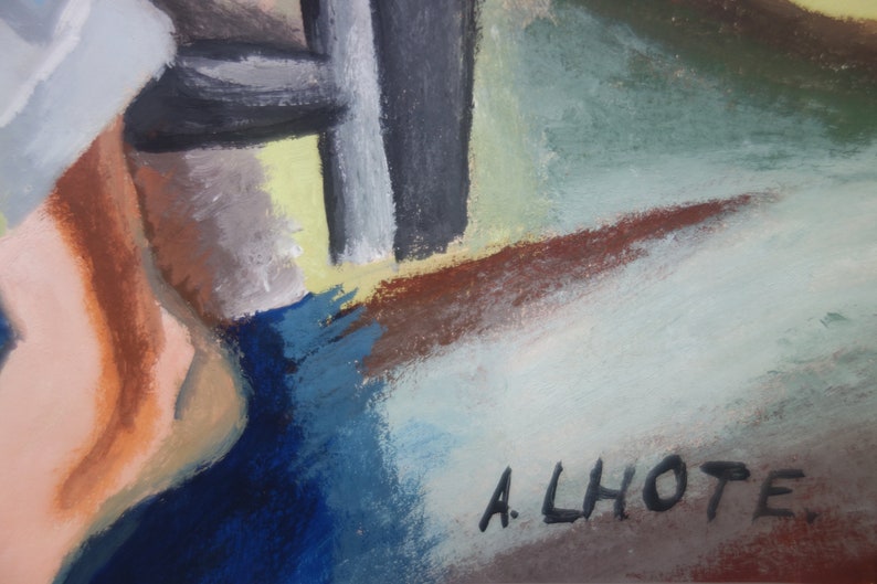Fine French Cubism Picasso Era Original Figurative Portrait Painting ...