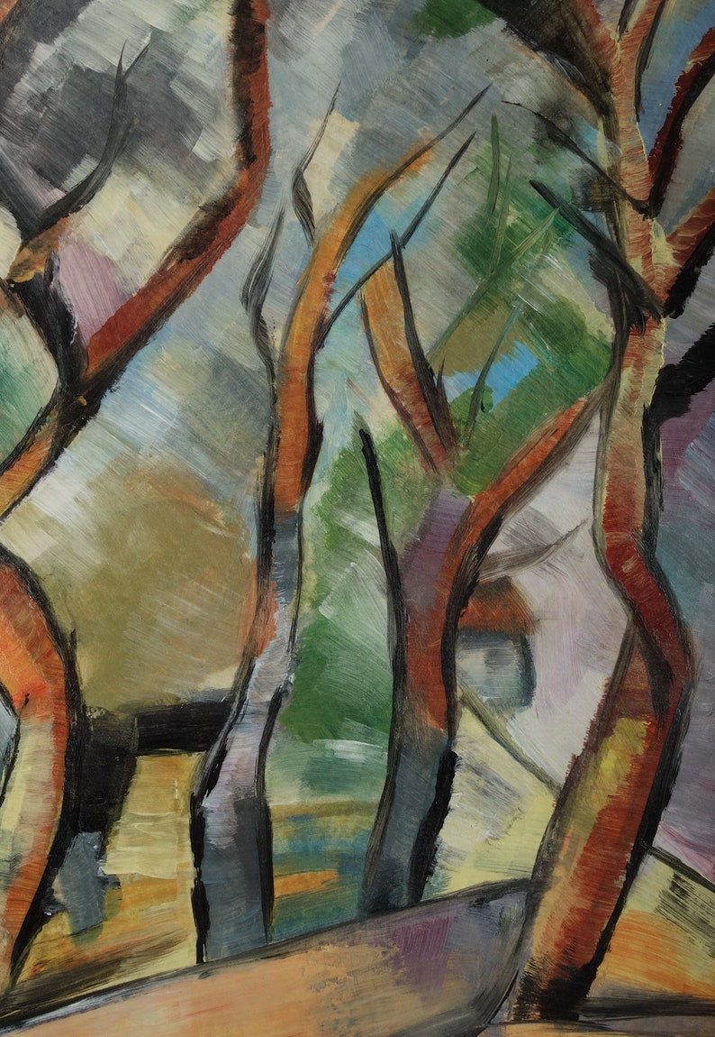 Fine French Cubism Picasso Era Original Nature Landscape - Etsy