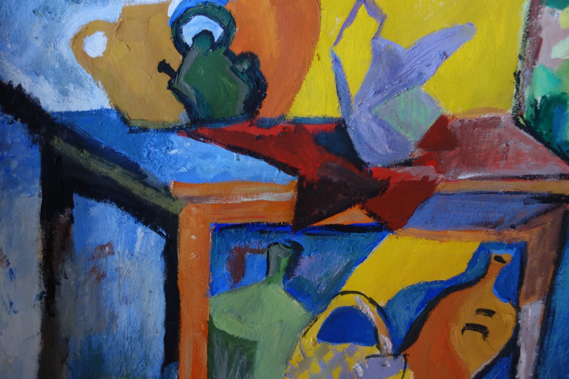 Fine French Cubism Picasso Era Original Still Life Painting | Etsy