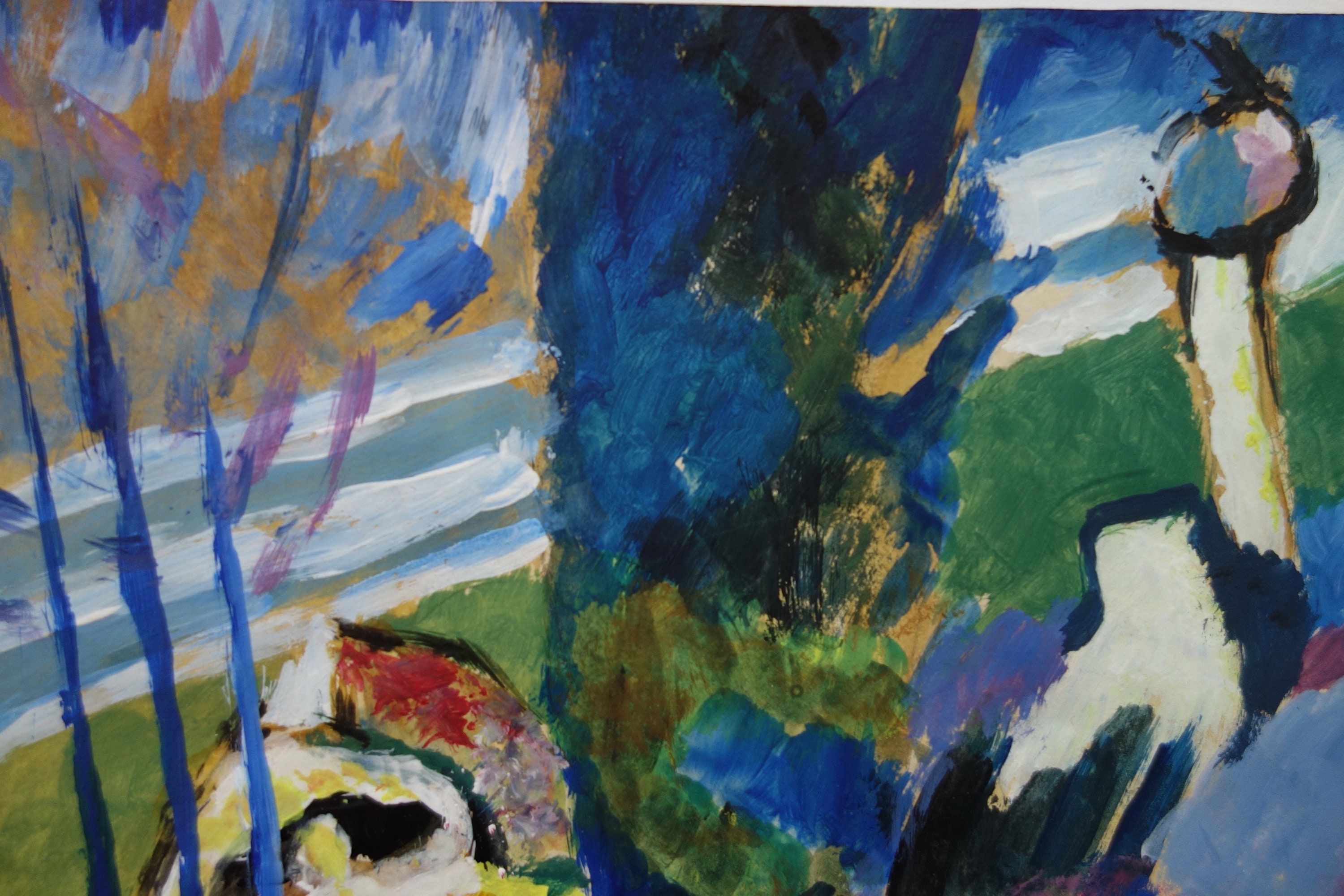 Fine Art, Rare Early Abstract Painting – Landscape, Signed, Wassily ...