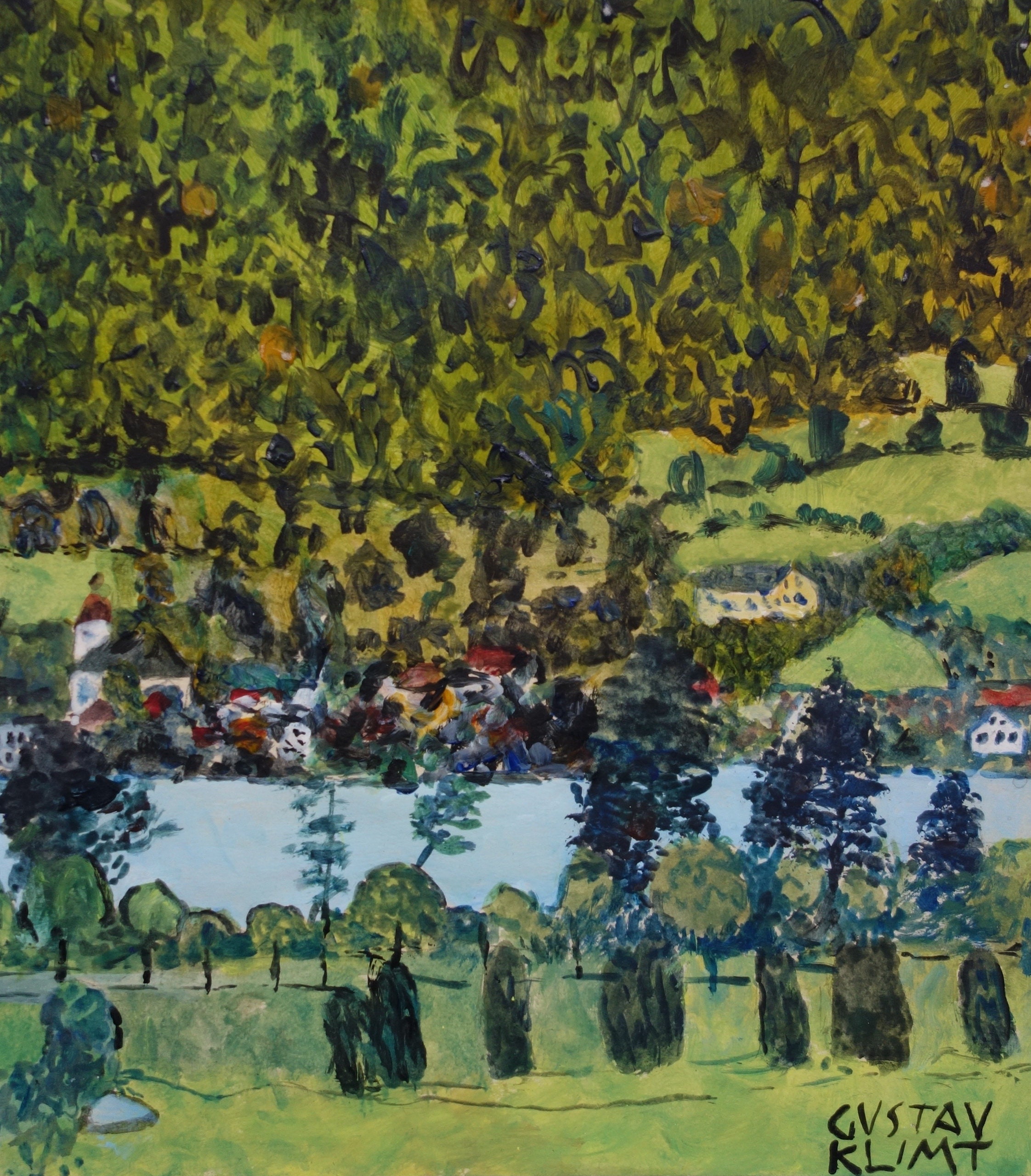 Fine Art Rare Secession Painting Landscape Signed Gustav - Etsy