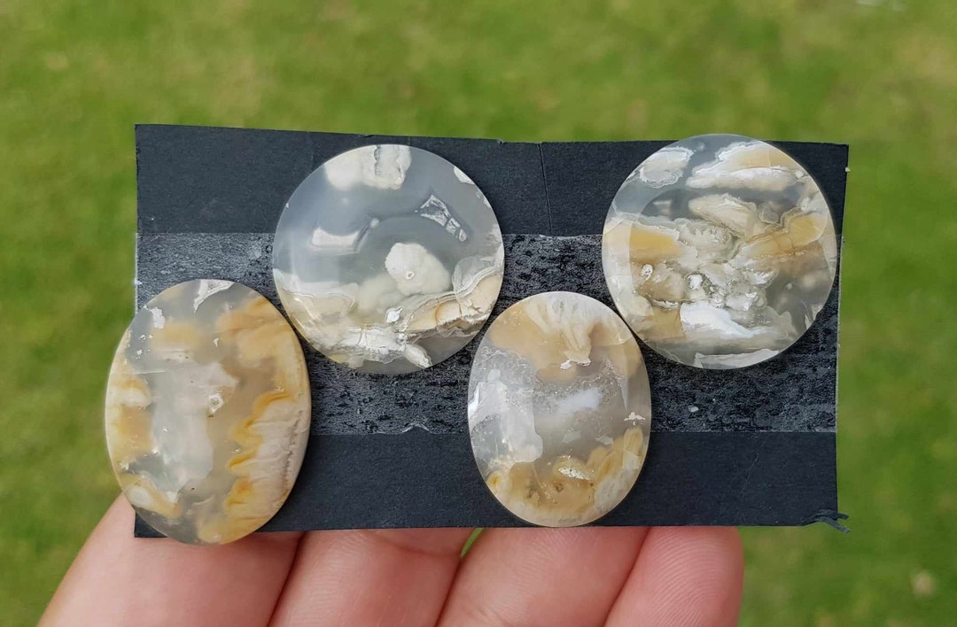 1 Piece Sunburnt Snow Agate With Minor Druze Freeform Flat Back ...