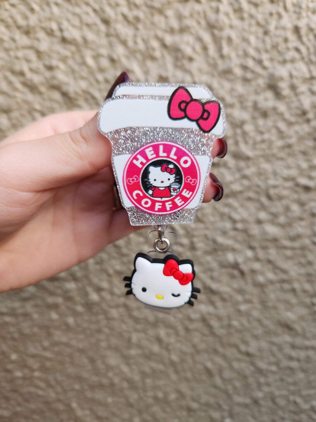 Hello Kitty Badge Reel - Etsy