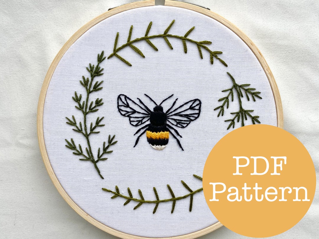 Little Bee PDF Embroidery Pattern - Etsy