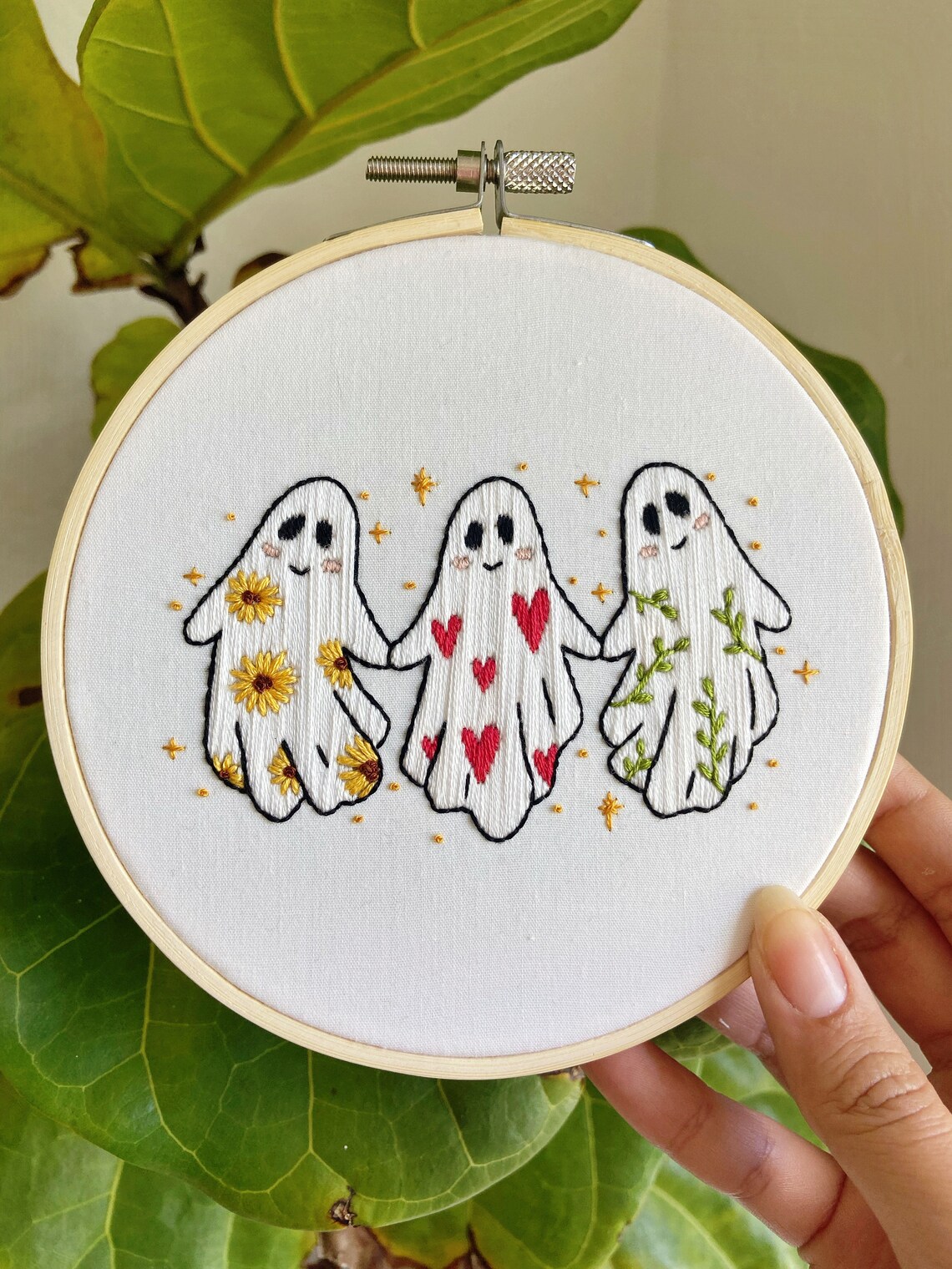 Ghost Besties Halloween PDF Embroidery Pattern - Etsy