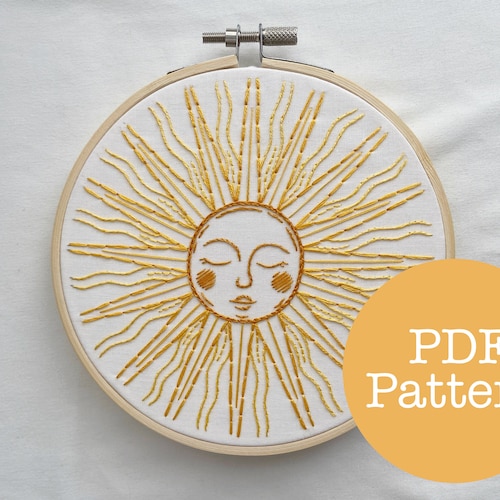 PDF Pattern harvest Sun Hand Embroidery - Etsy