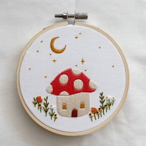 Mushroom Home PDF Embroidery Pattern - Etsy