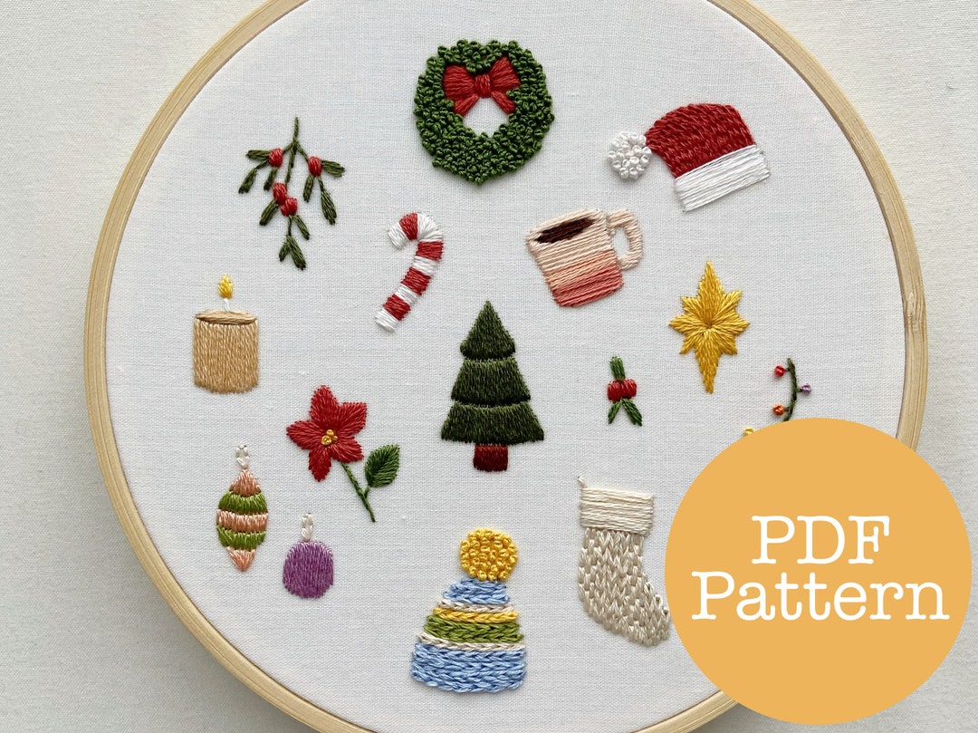 Christmas Embroidery PDF Embroidery Pattern - Etsy