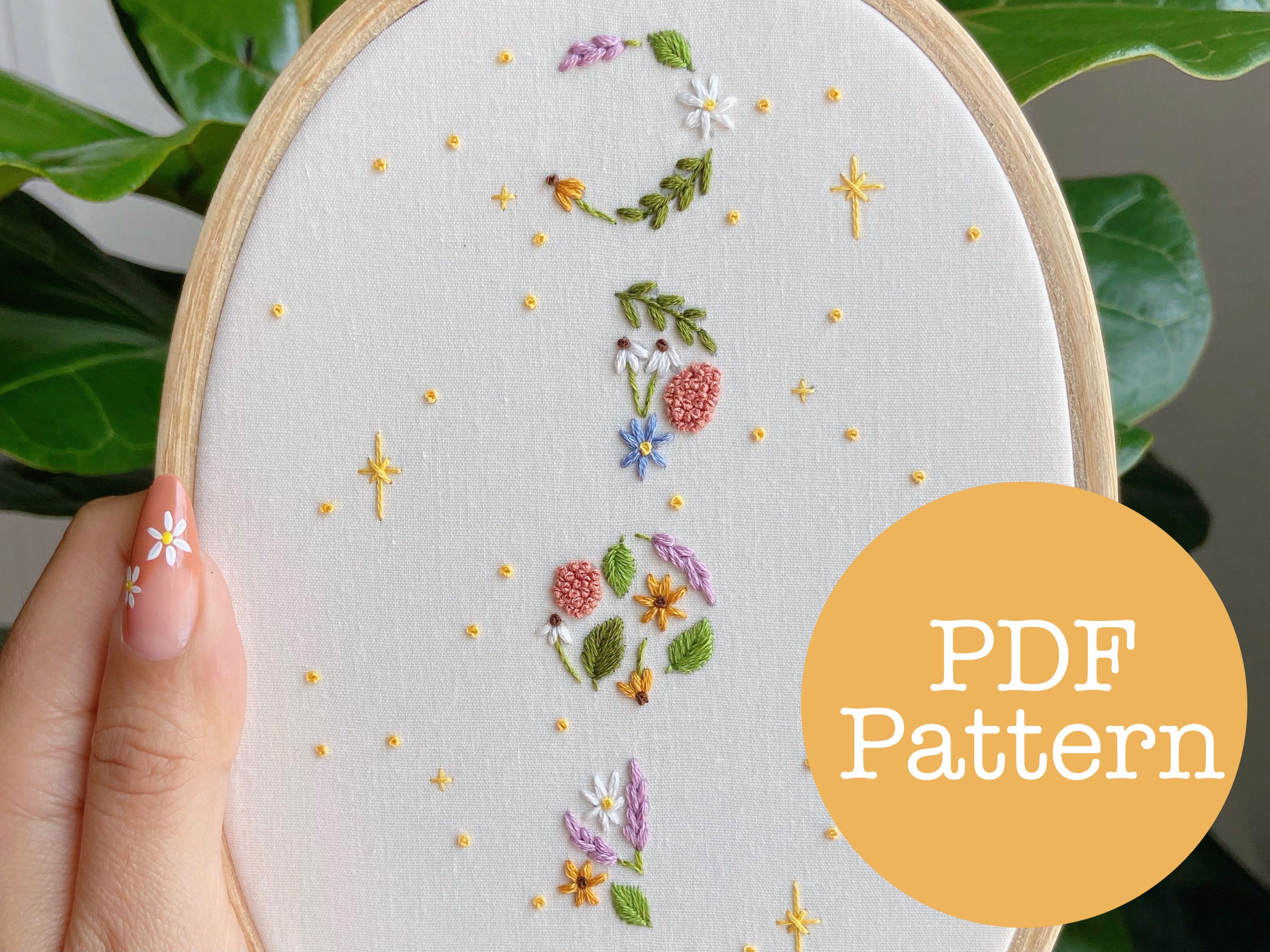 Moon Phases PDF Embroidery Pattern - Etsy