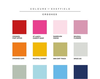 Colours of Sheffield Print version 2 | Etsy