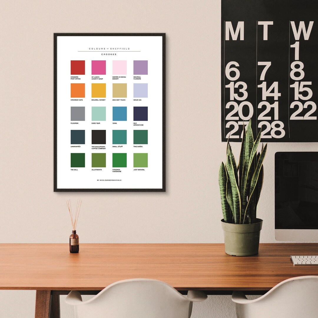 Colours of Crookes Print - Etsy UK