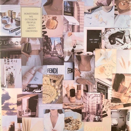 Pink Aesthetic Pretty Large A4 Size Wall Collage Kit Room Etsy Uk