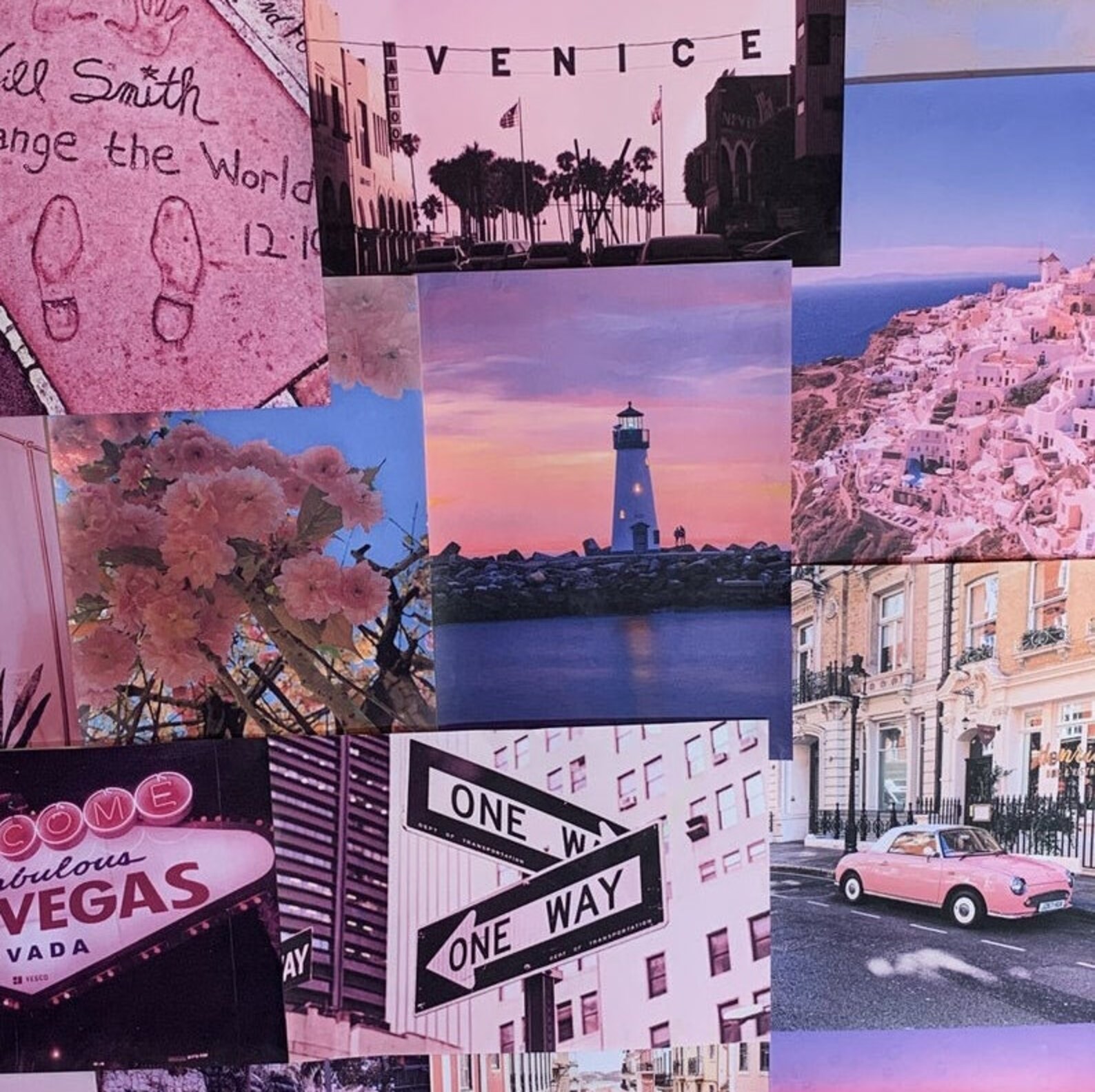 Pink Aesthetic Pretty Large A4 Size Wall Collage Kit Room Etsy Canada