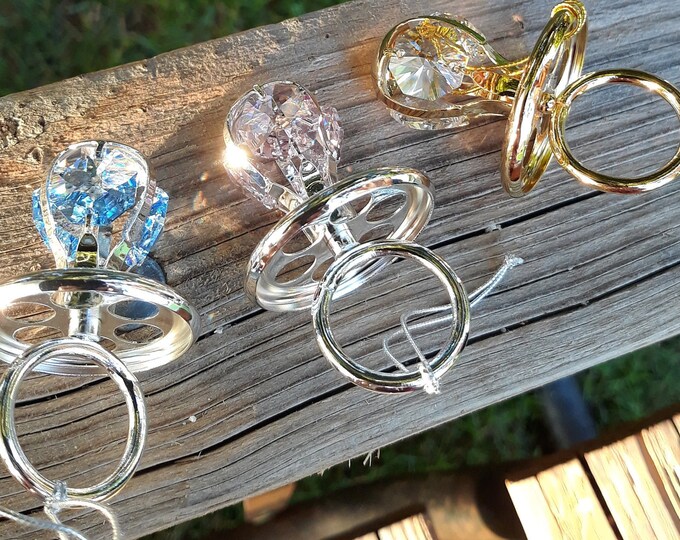 Binky Baby's First Ornament Swarovski Crystal 24 Karat Gold Plated ...