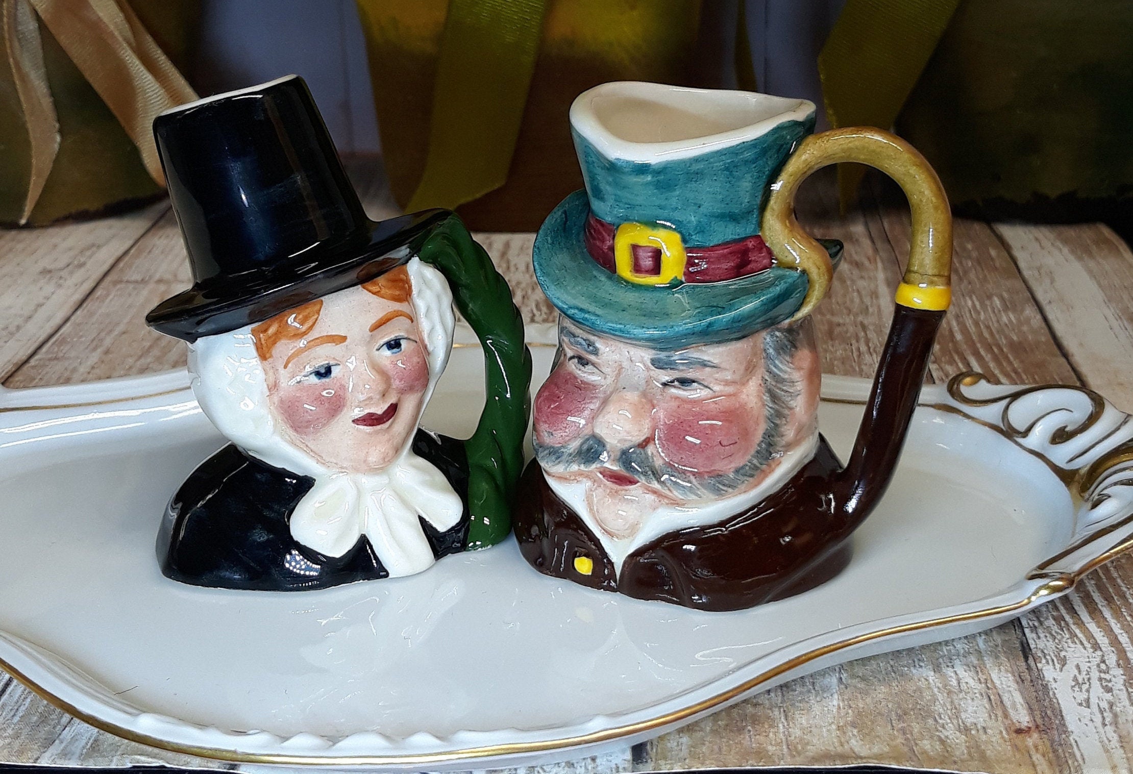 Sylvac Pottery Toby Jugs: Staffordshire Cabby & Welsh Lady Creamers - Etsy