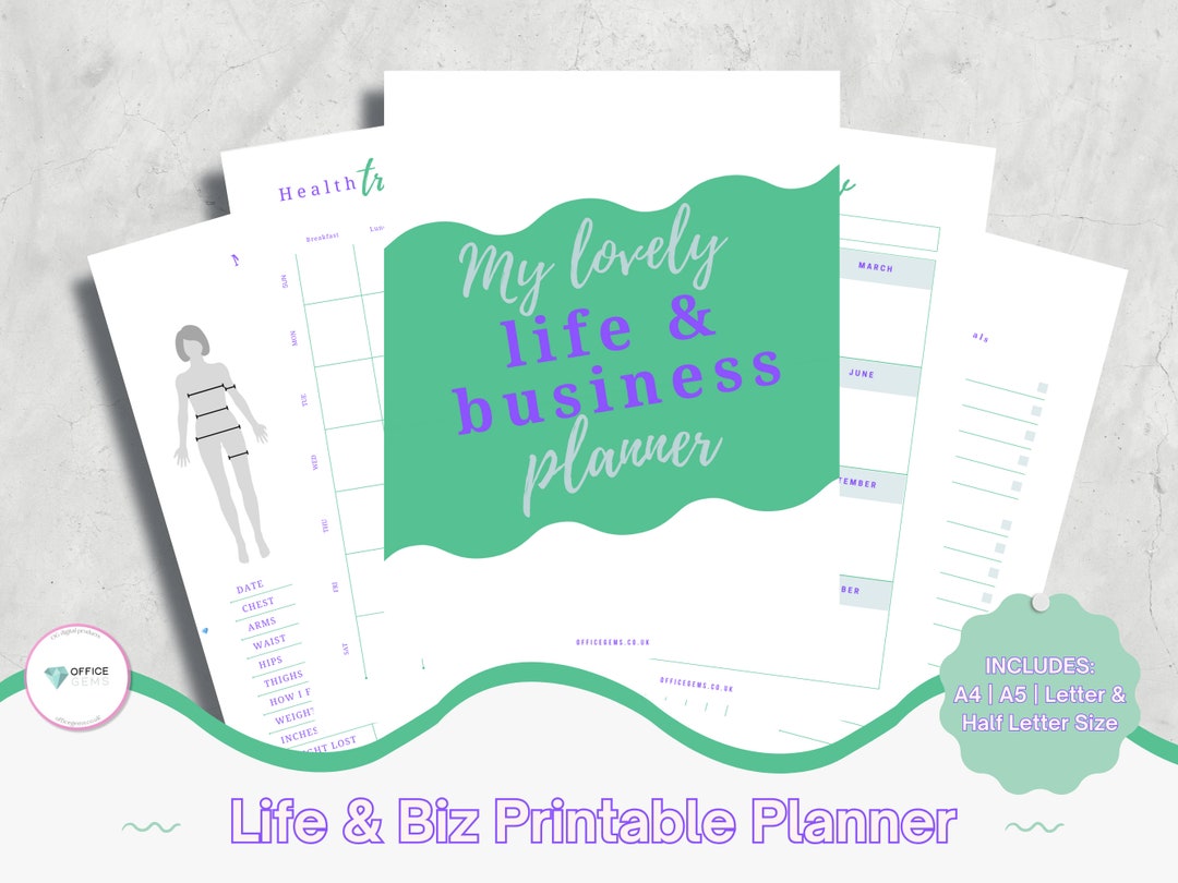 Life & Business Printable Planner to Organise and Live Your Best Life ...