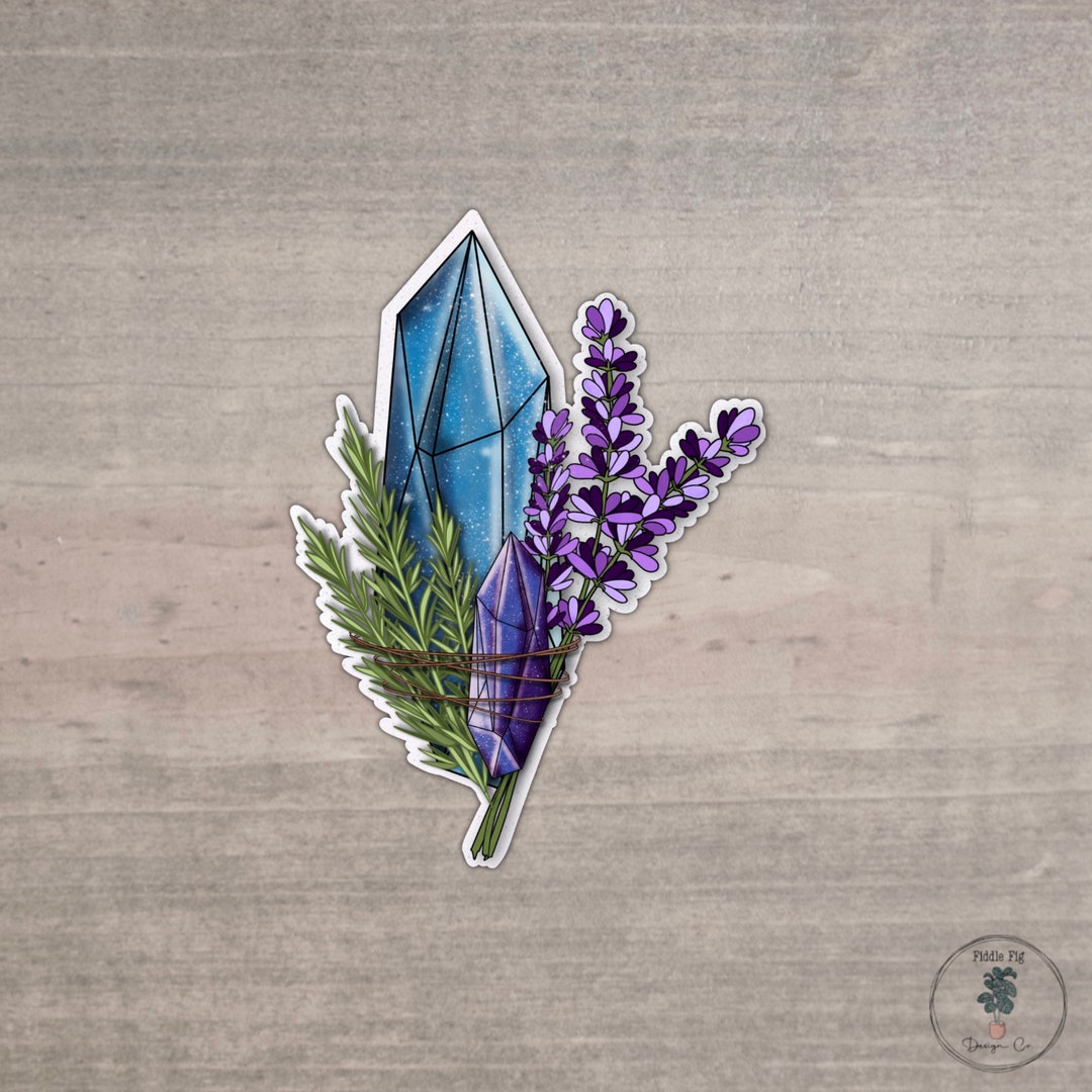 Crystal Bundle Sticker | Magic Sticker | Floral | Crystals | Water ...