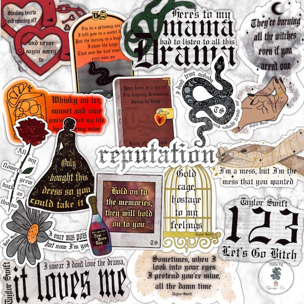 Taylor Swifts Reputation Stickers - Etsy