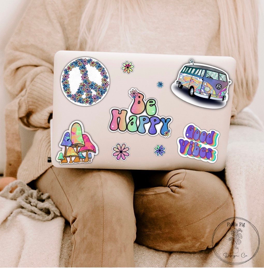 The Groovy Collection Vinyl Stickers 70s Stickers Peace - Etsy