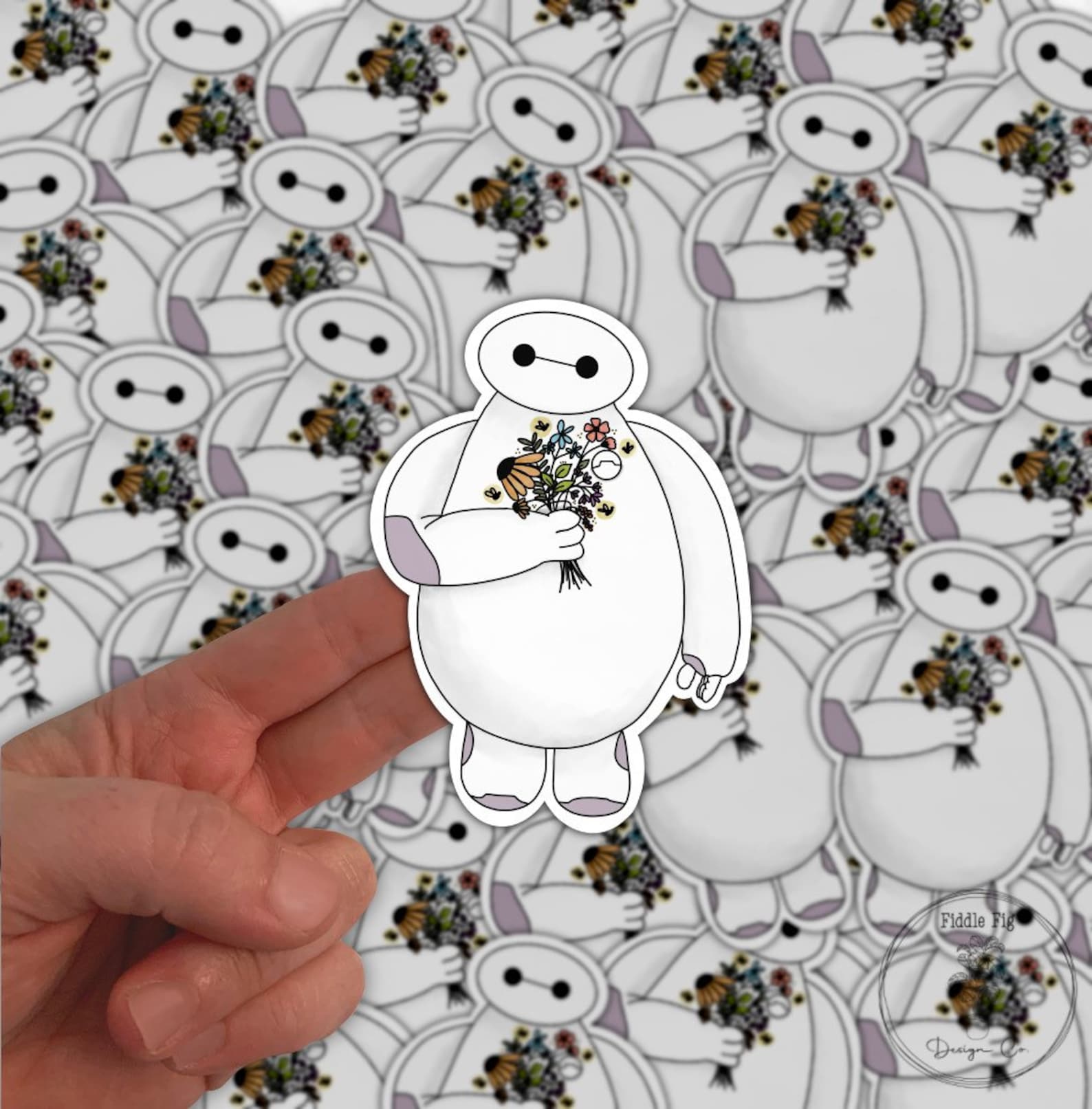 Floral Baymax Sticker Disney Sticker Big Hero 6 - Etsy