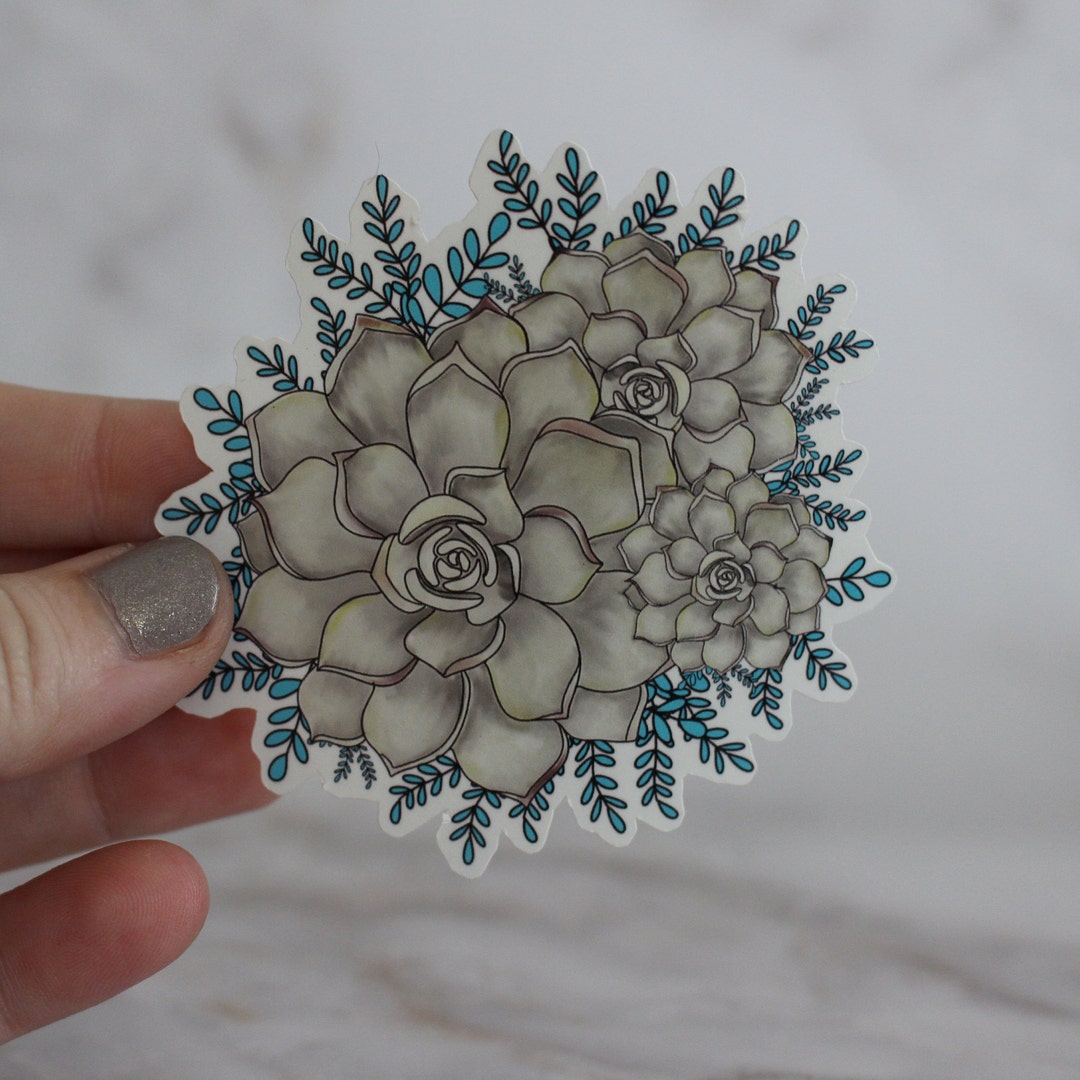 Succulent Grouping Sticker | Succulents | Plant Sticker | Vinyl Sticker ...