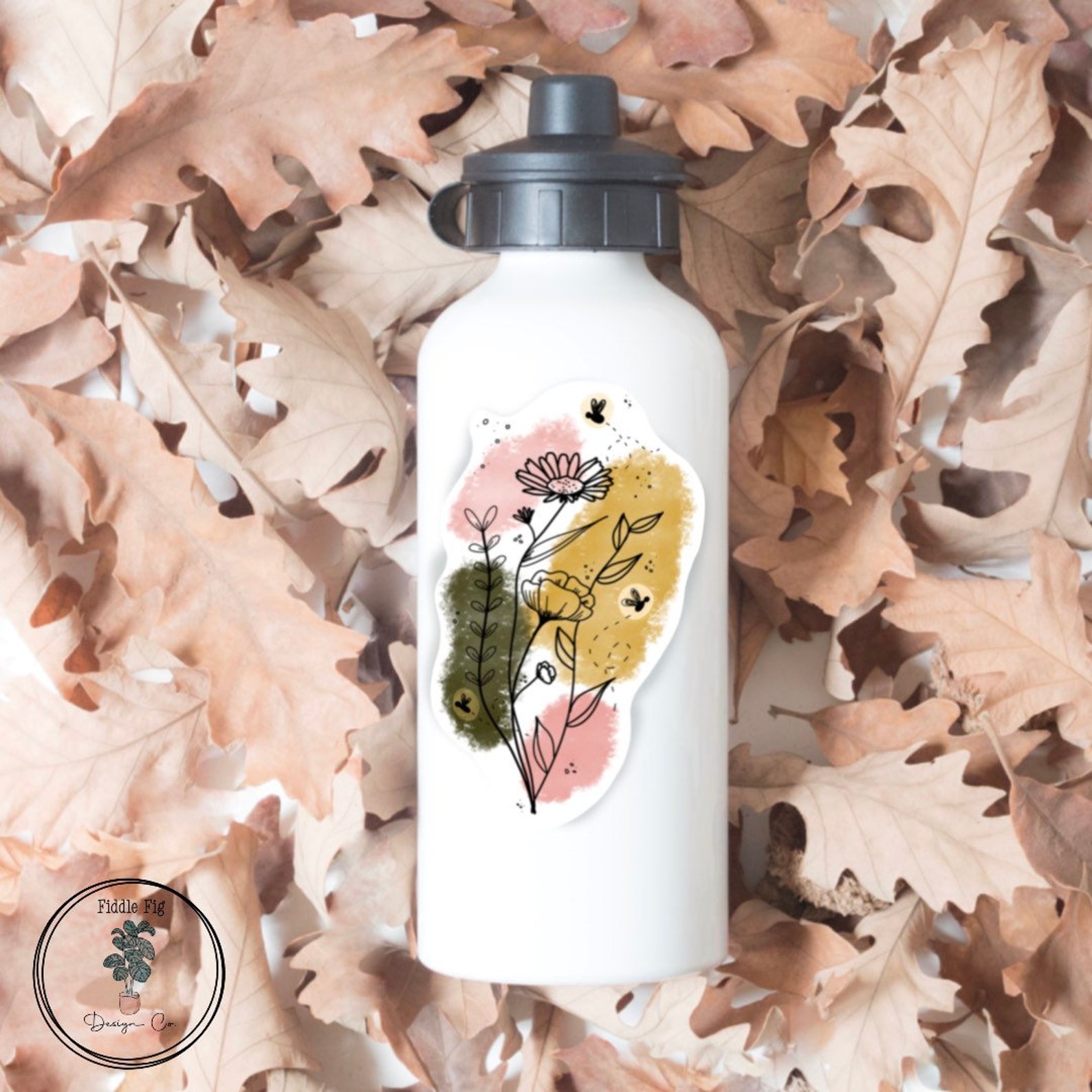 Floral Doodle Sticker - Etsy