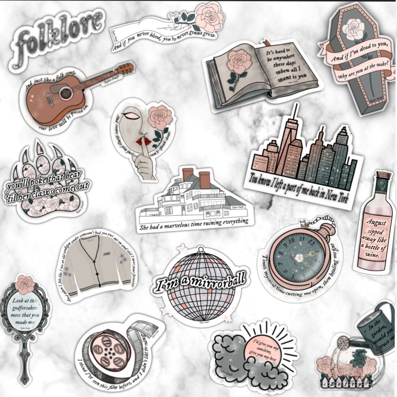 Folklore Taylor Stickers - Etsy