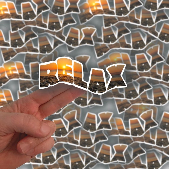 Relax Sticker Beach Sticker Nature Sticker Quote Sticker | Etsy