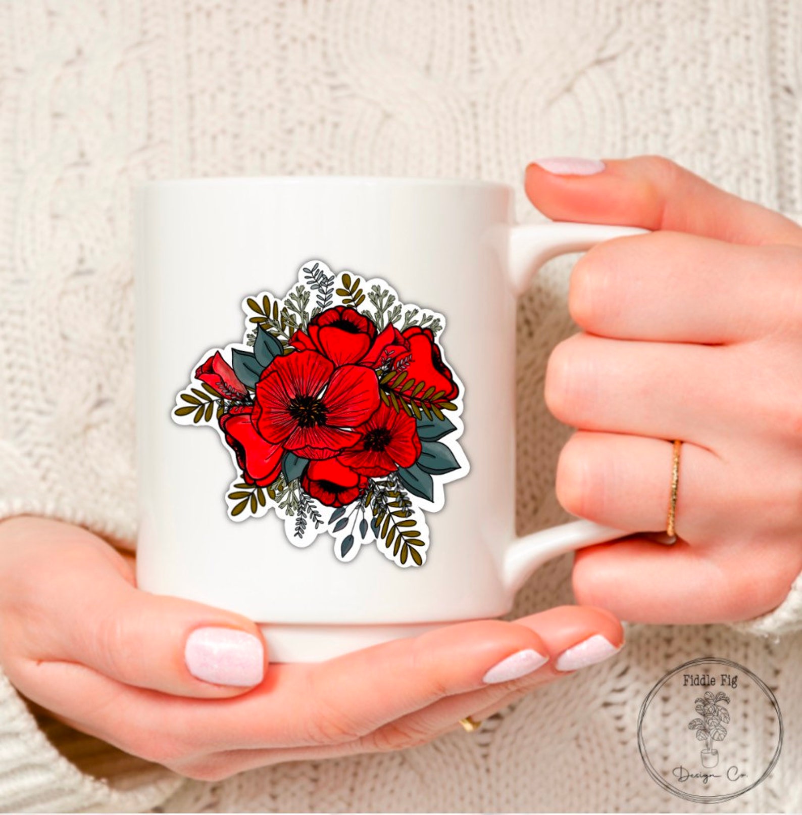 Poppy Flower Sticker | Floral Sticker | Poppies |flowers | Vinyl ...