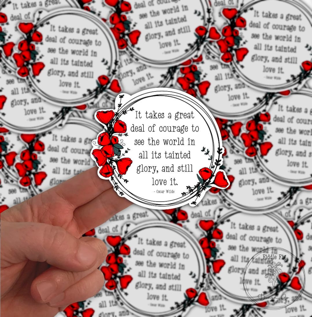 Poppy Quote Sticker | Oscar Wilde | Quotes | Poetry | Floral Sticker ...