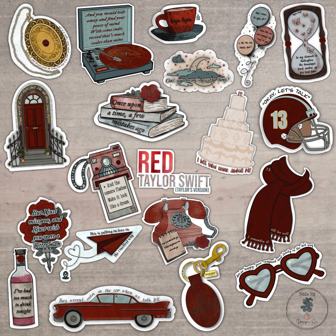 Red Quote Sticker Red Album Taylor Quote Stickers - Etsy Hong Kong
