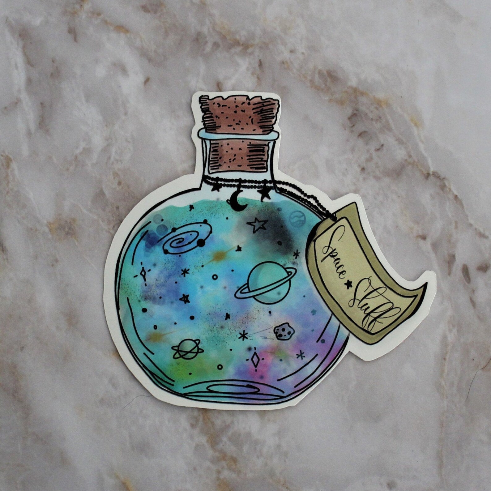 Space Potion Bottle Sticker Space Sticker Magic Sticker | Etsy