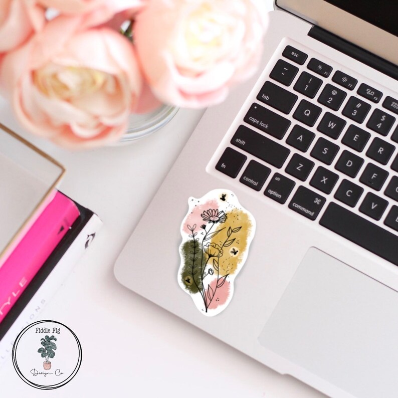 Floral Doodle Sticker - Etsy