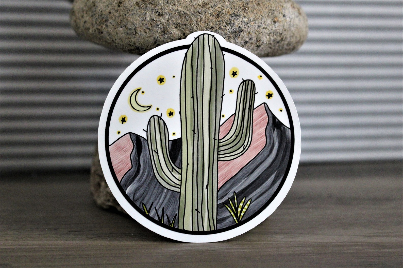 Desert Cactus Sticker - Etsy