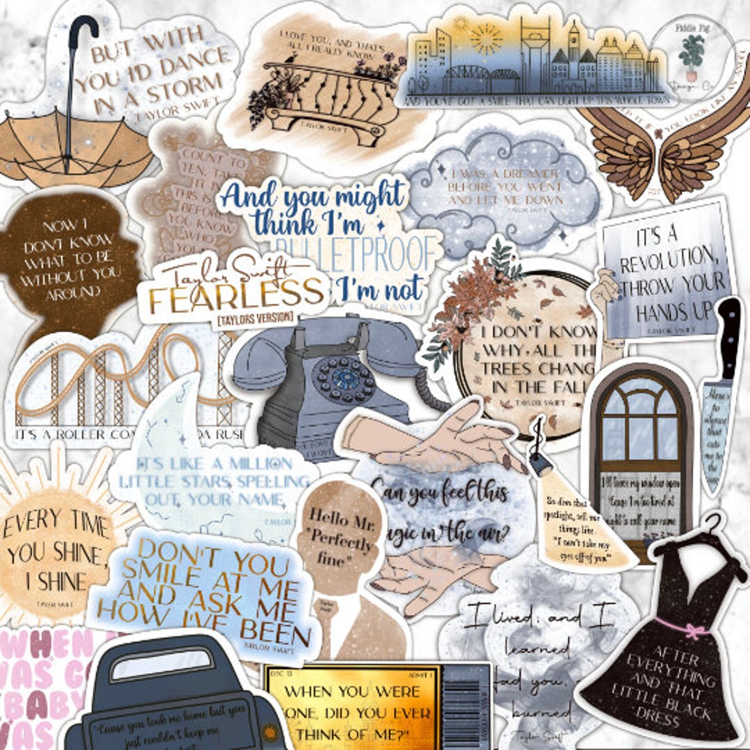 Fearless Inspired Quote Sticker Fearless Album Taylor Swift Inspired ...