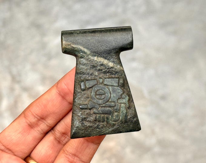 Aztec God Ometeotl Pendant 2.1 Inches Lord of Duality Face Ethnic ...
