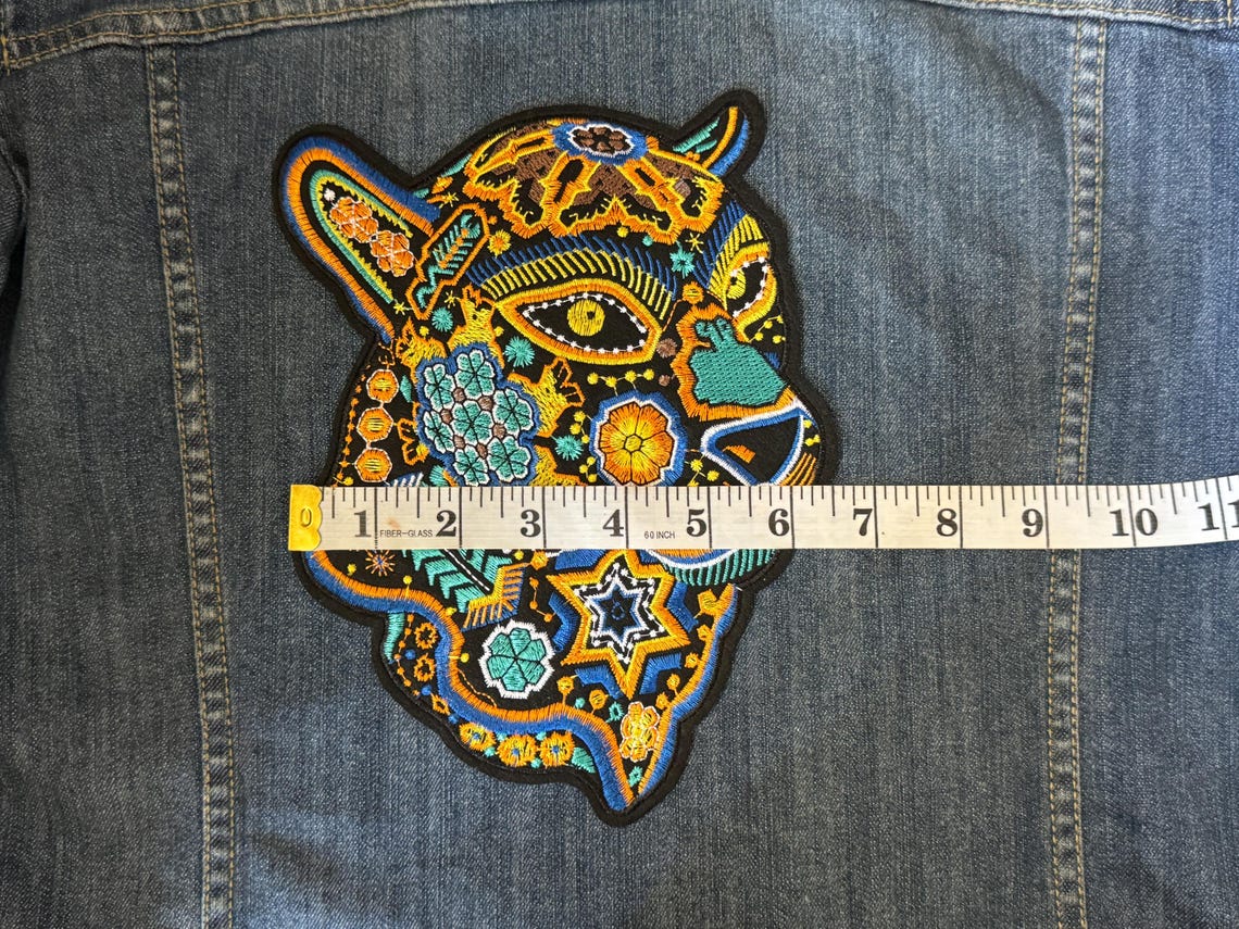 Jaguar Ethnic Native Large Iron on Patch or Sew Patch for Clothing ...