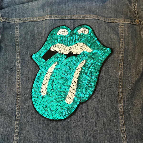 Rolling Stones Sequin Large Patch - Etsy