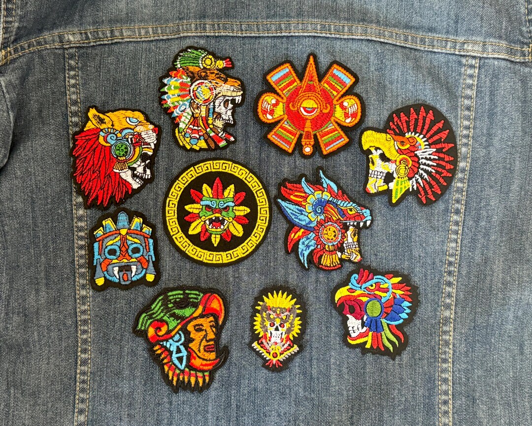 Aztec Mexican Set 10 Pcs Small Iron on Patches or Sew Embroidered ...