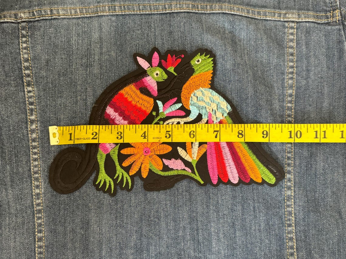 Otomi Birds Iron-on Patch: Mexican Embroidered Appliqué Folk Art - Etsy