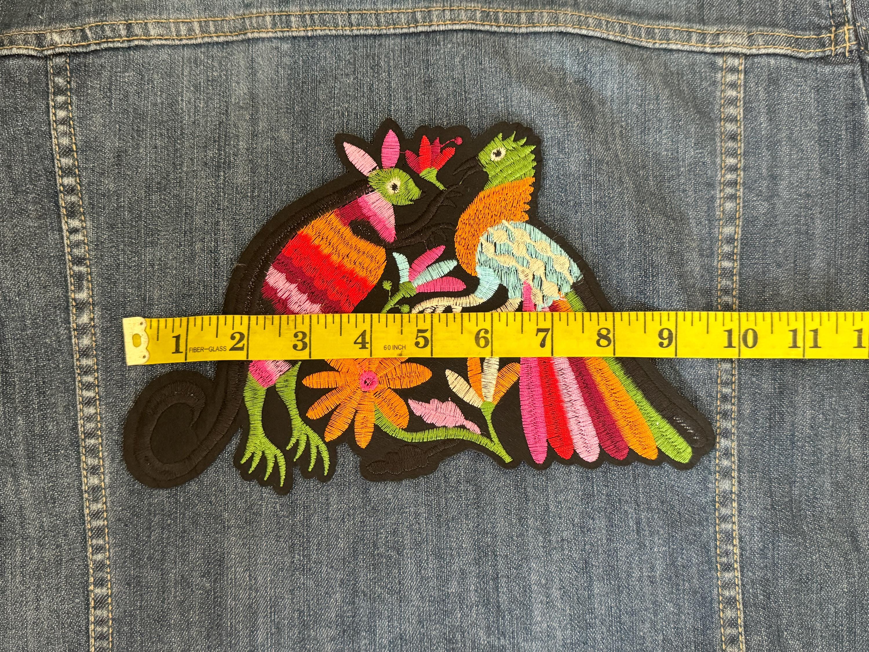 Otomi Birds Iron-on Patch: Mexican Embroidered Appliqué Folk Art - Etsy
