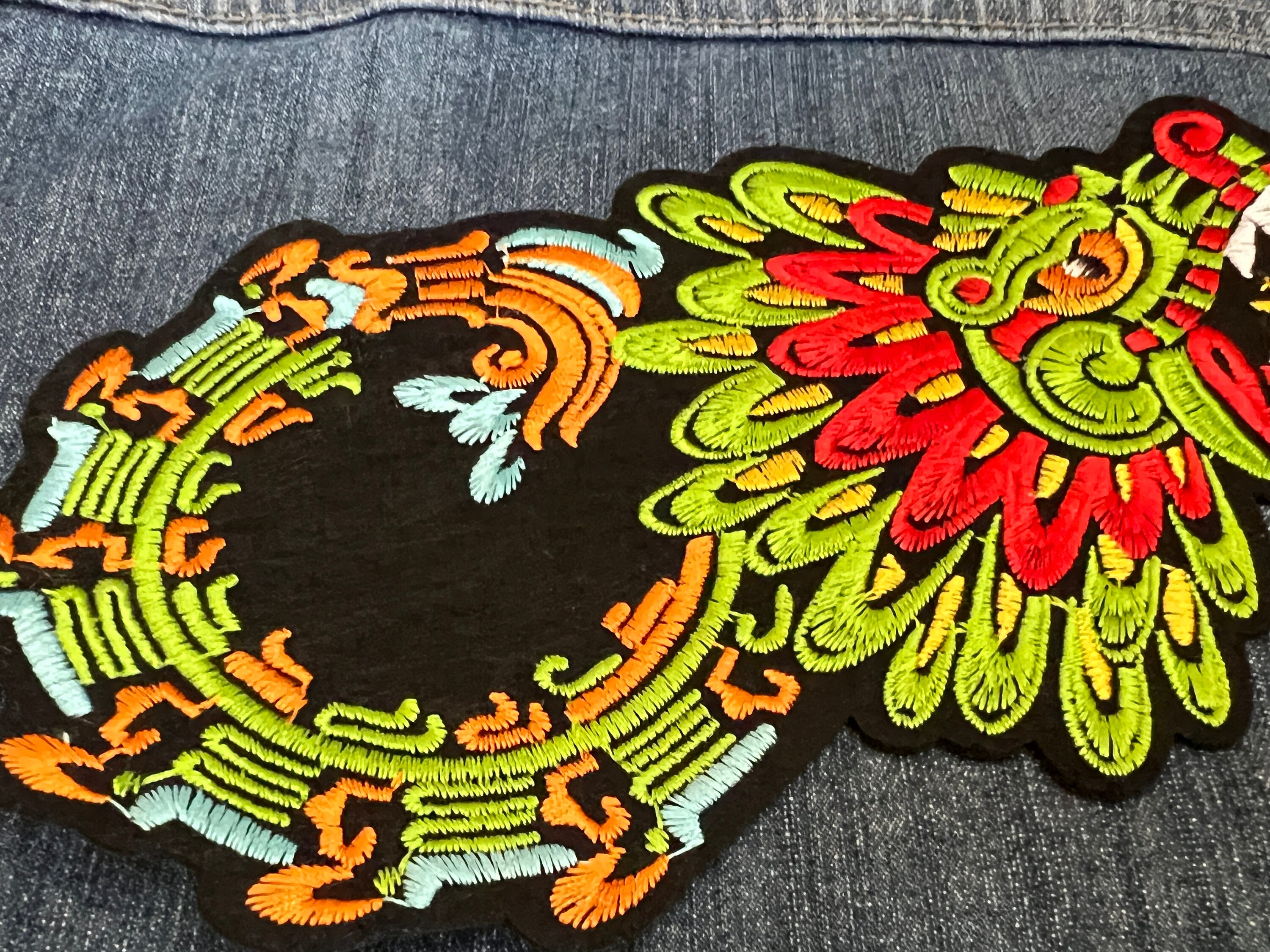 Embroidered Quetzalcoatl Mexican Aztec Dragon Iron on Patch or Sew ...