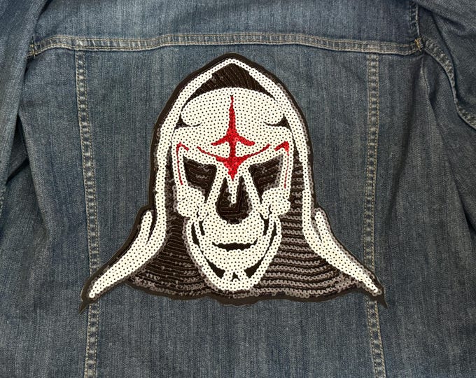 Luchador Wrestler Large Iron on Patch or Sew Applique Sequin Retro ...