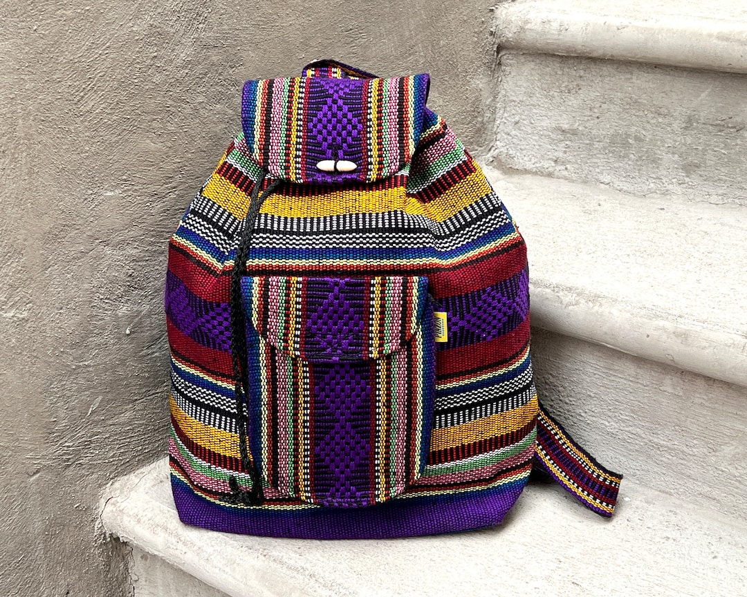 Backpack Ethnic Bag Morral Adult Size Backpack Hippie Handwoven Artisan ...